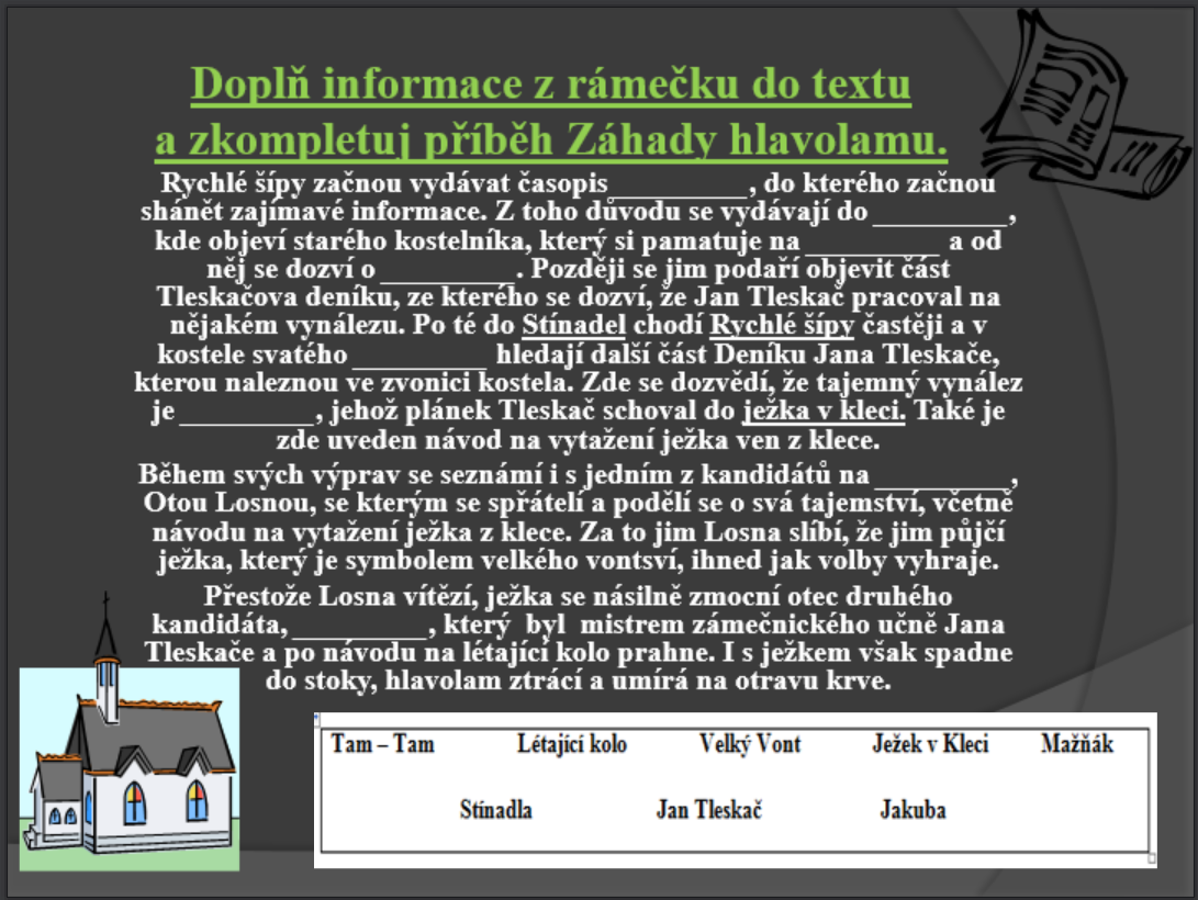 Sháníme metodické materiály do výuky o JF